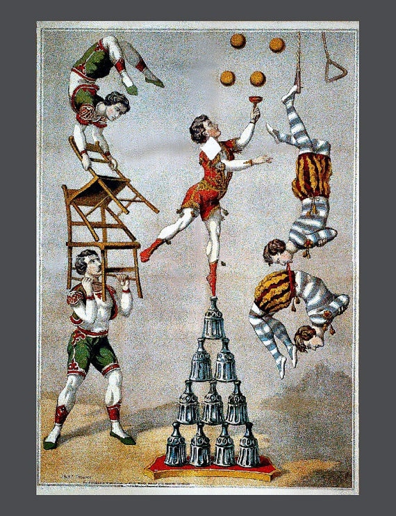 Circus Acrobats Illustration