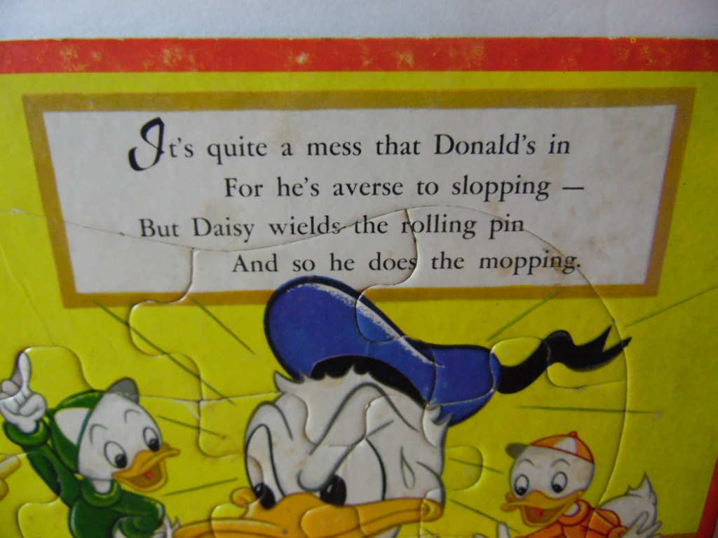 Donald Duck and Family Frame Tray Puzzle. It is Made by Jaymar | Etsy