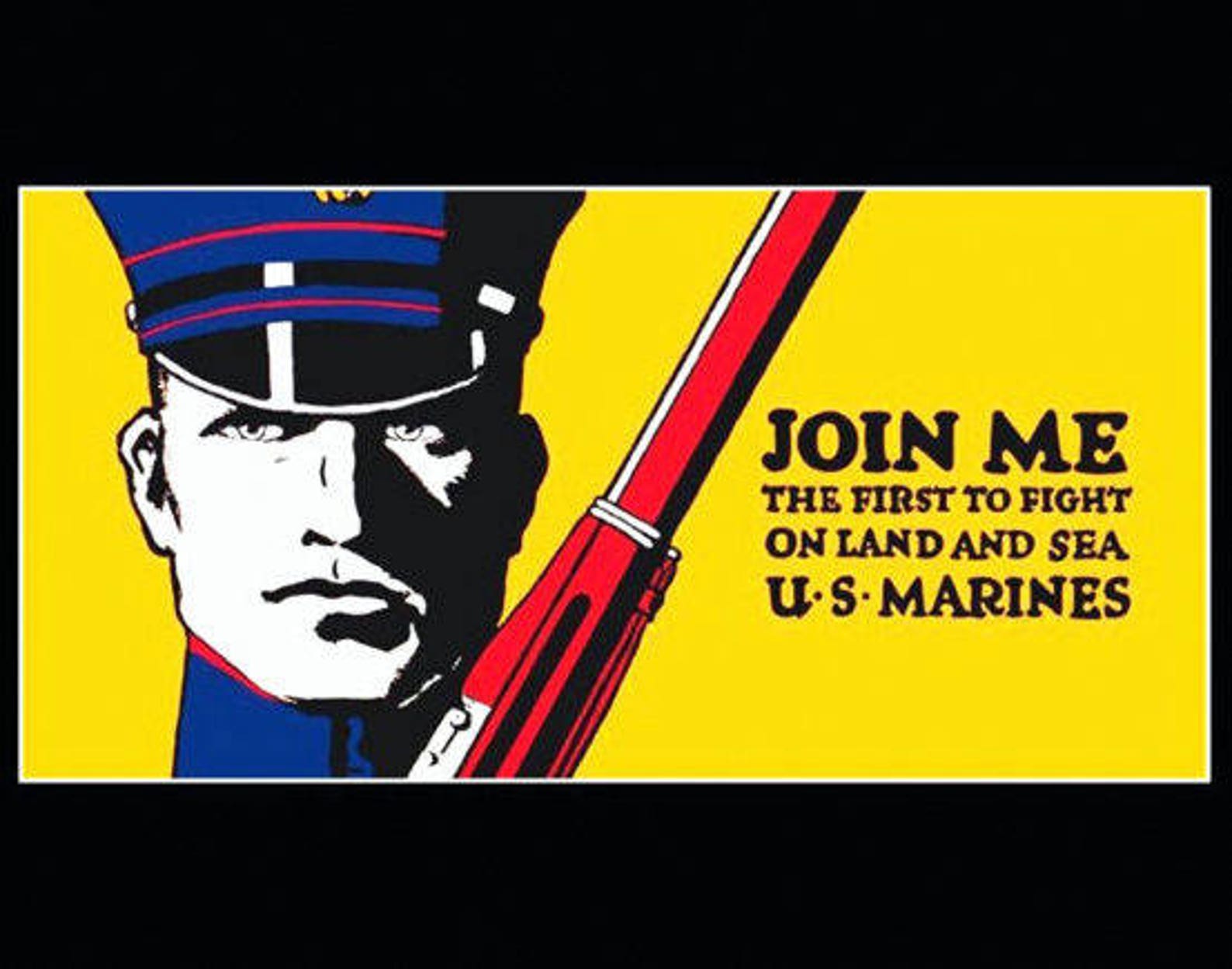 USMC Patriotic Marine Corps Poster US Armed Services | Etsy
