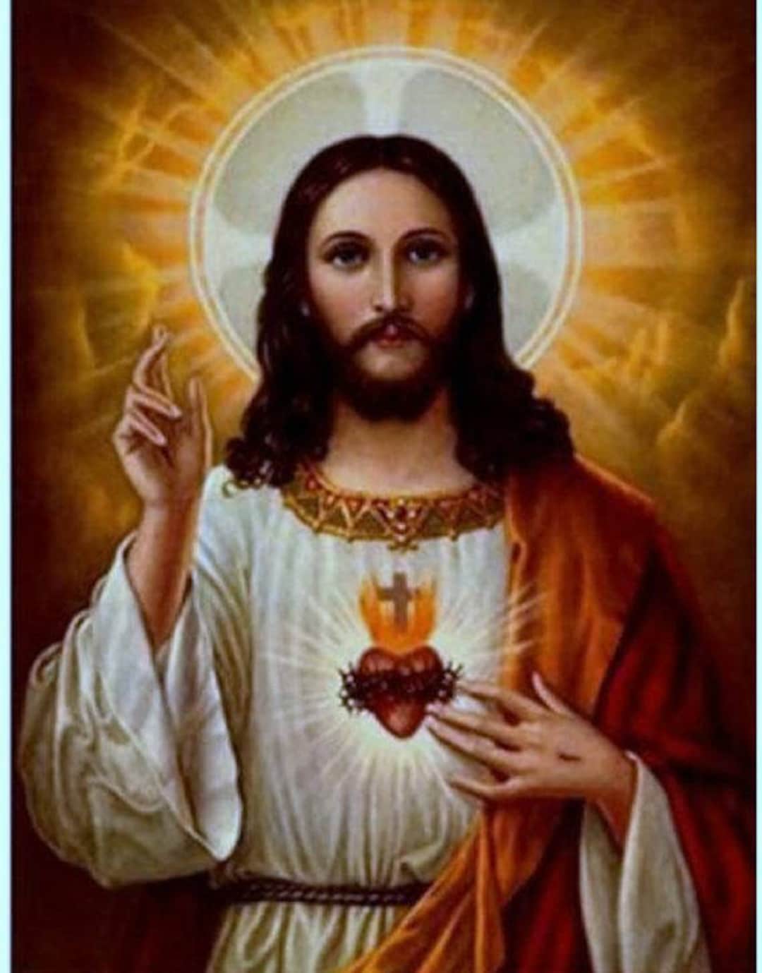 Sacred Heart of Jesus. Religion, Jesus Christ, Christian Art Portrait ...
