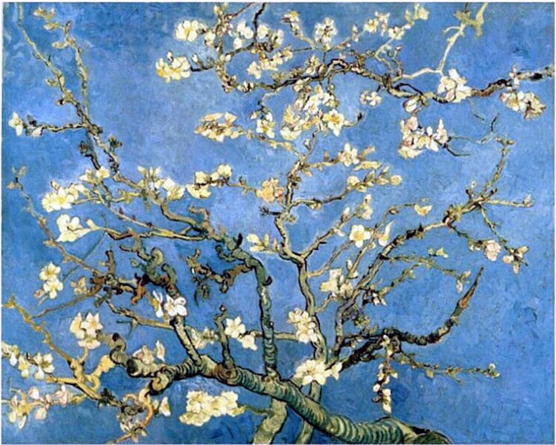 Vincent Van Gogh Almond Tree 1890 Blossoms Flowers Plant - Etsy