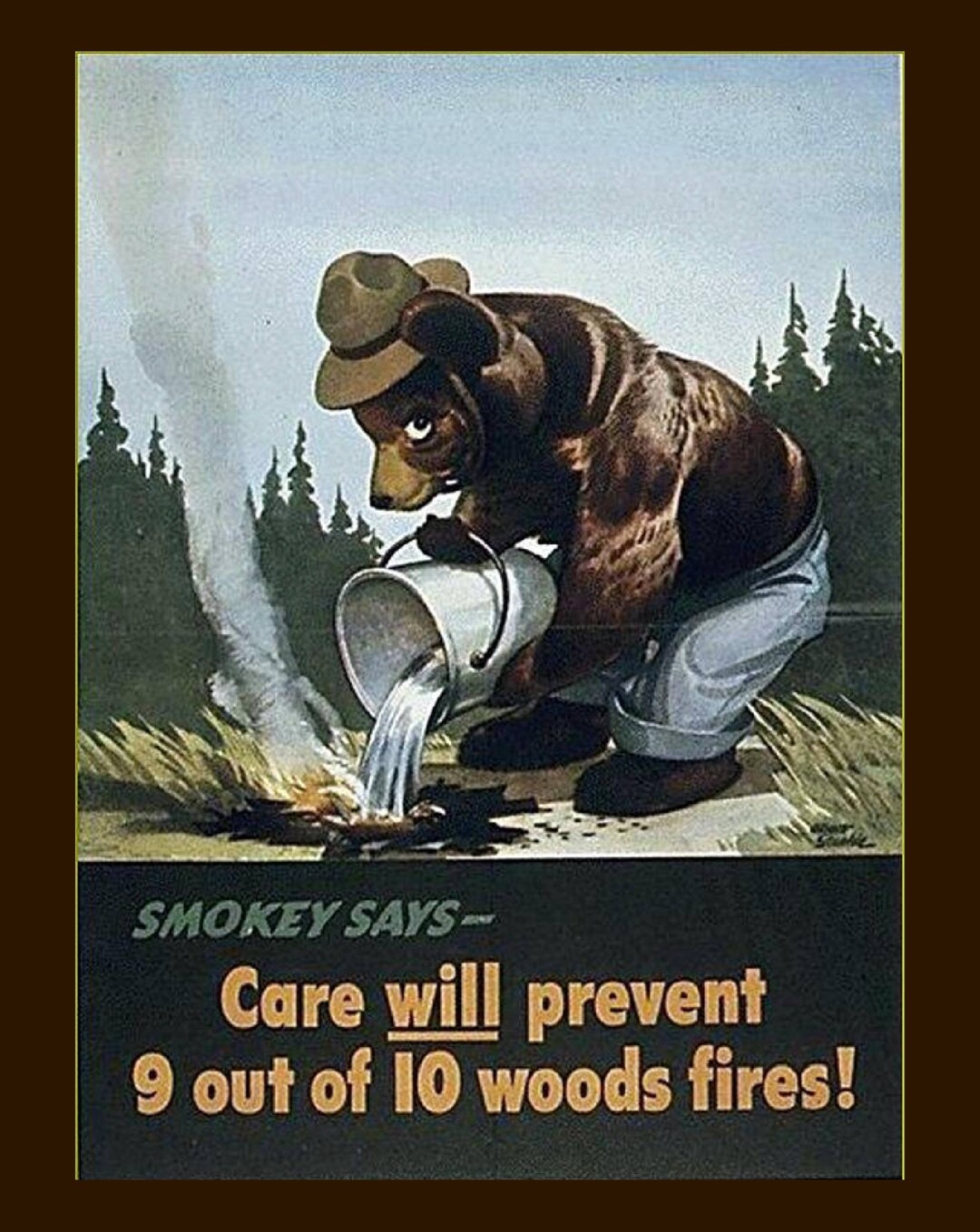 Smokey the Bear, Smokey Says, Prevent Forest Fires, Advertisement, Wildfire Prevention Poster ...