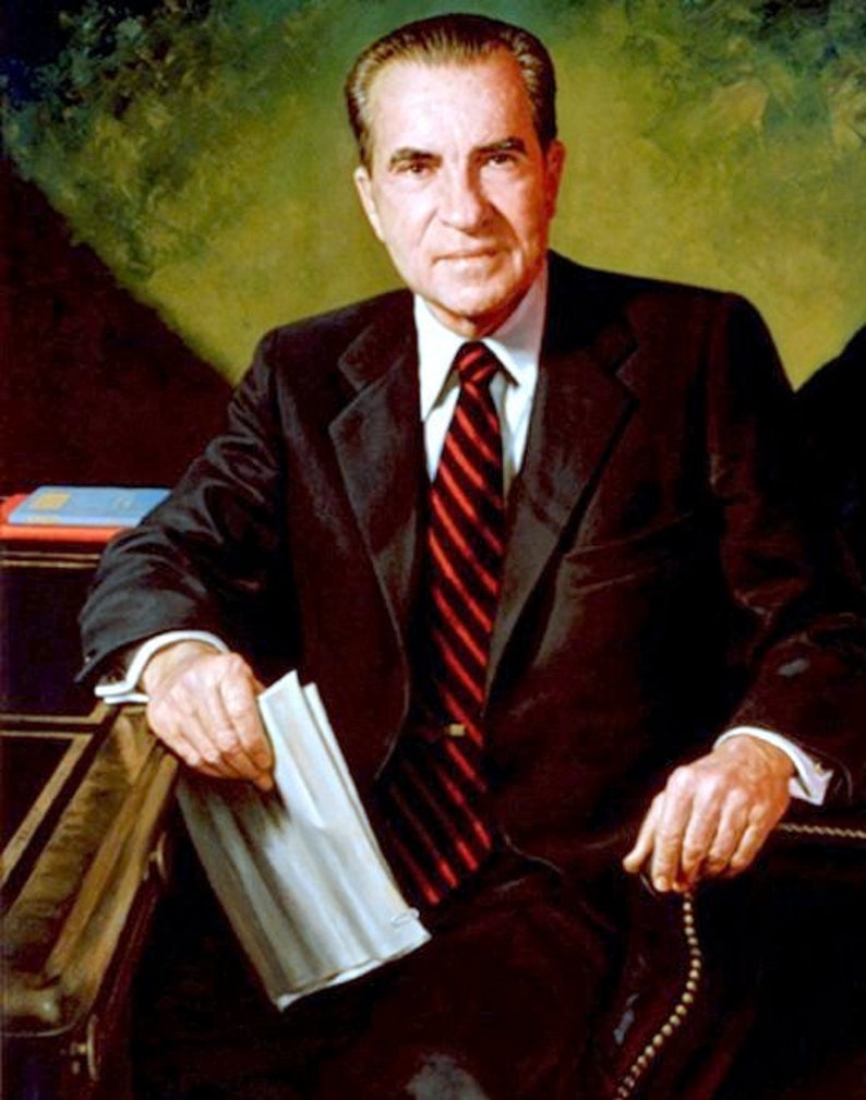 Portrait of Richard Nixon 1984 37th President Us Senator - Etsy