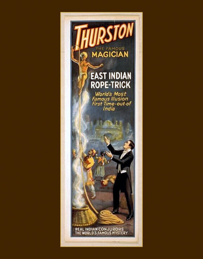 Thurston the Famous Magician East Indian Rope Trick Vintage - Etsy