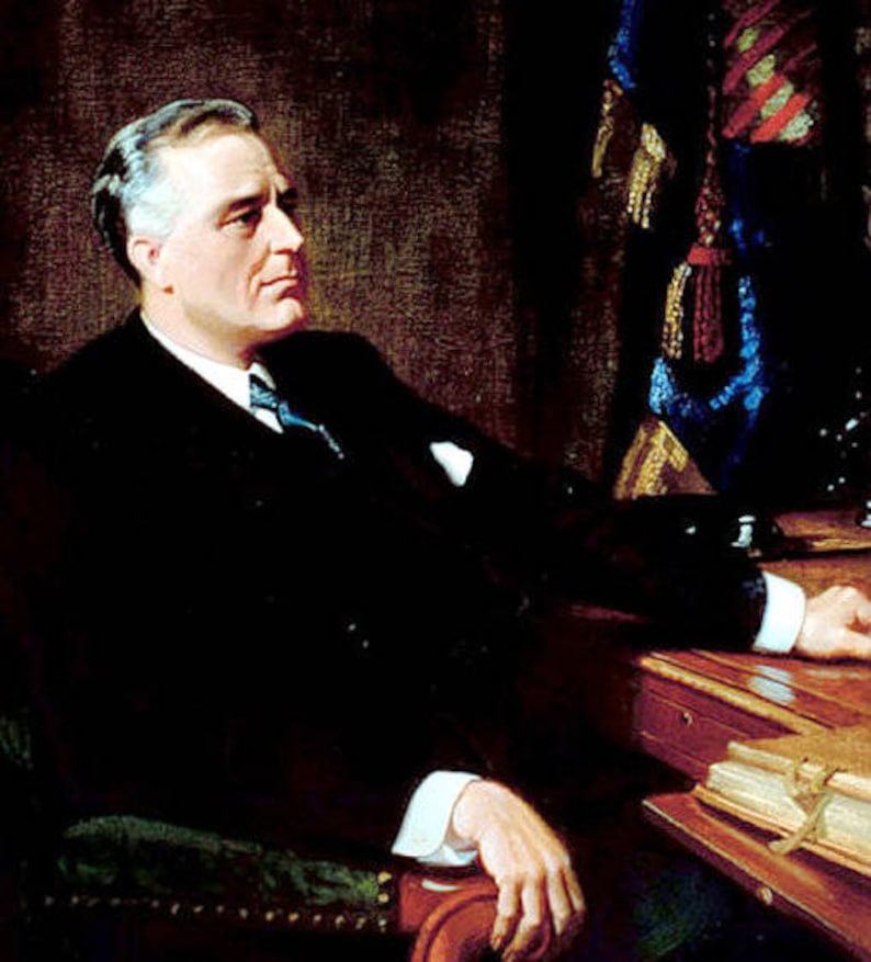 Portrait of Franklin Delano Roosevelt, 1947, 32 President, Statesman ...