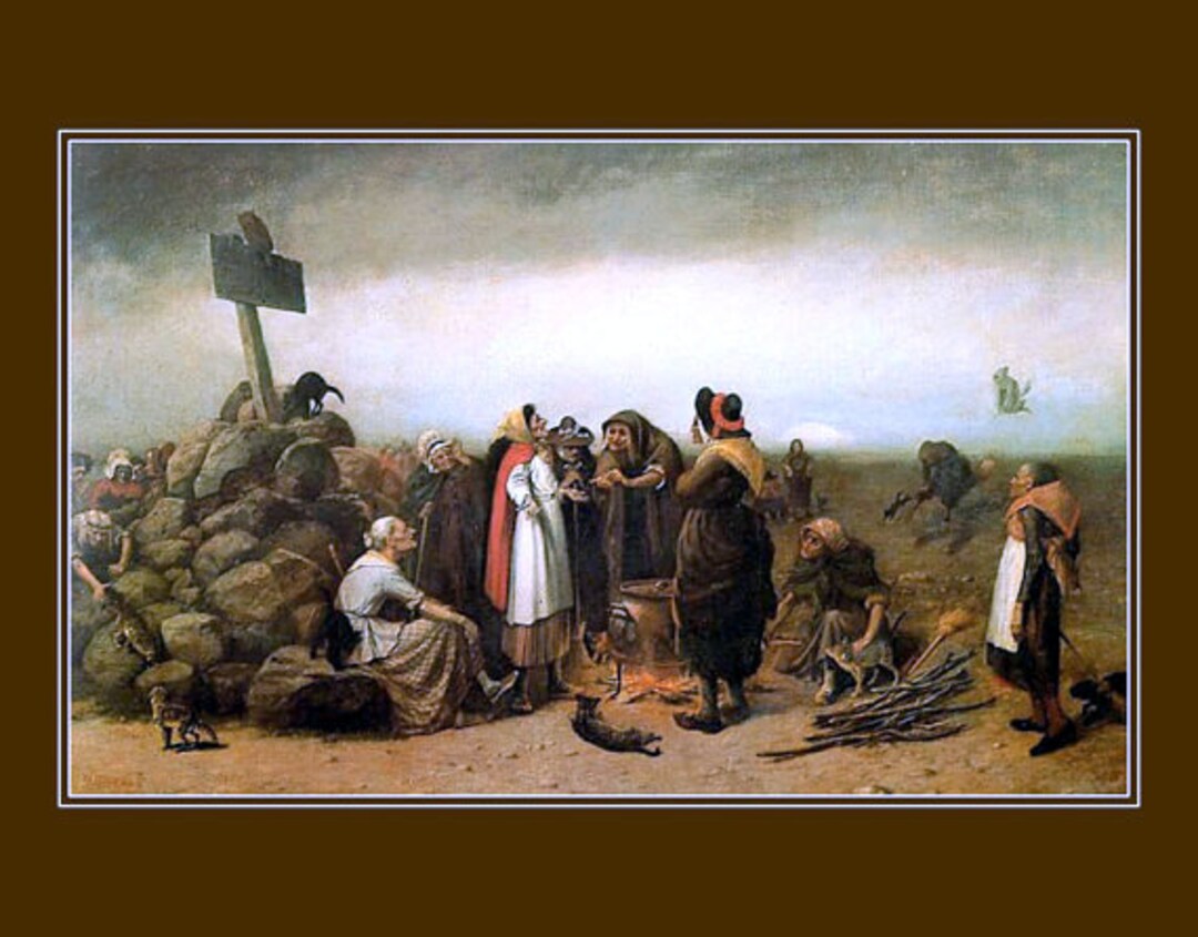 The Witch Meeting by Beard, 11 X 14” Canvas Art Print. Gothic Art ...