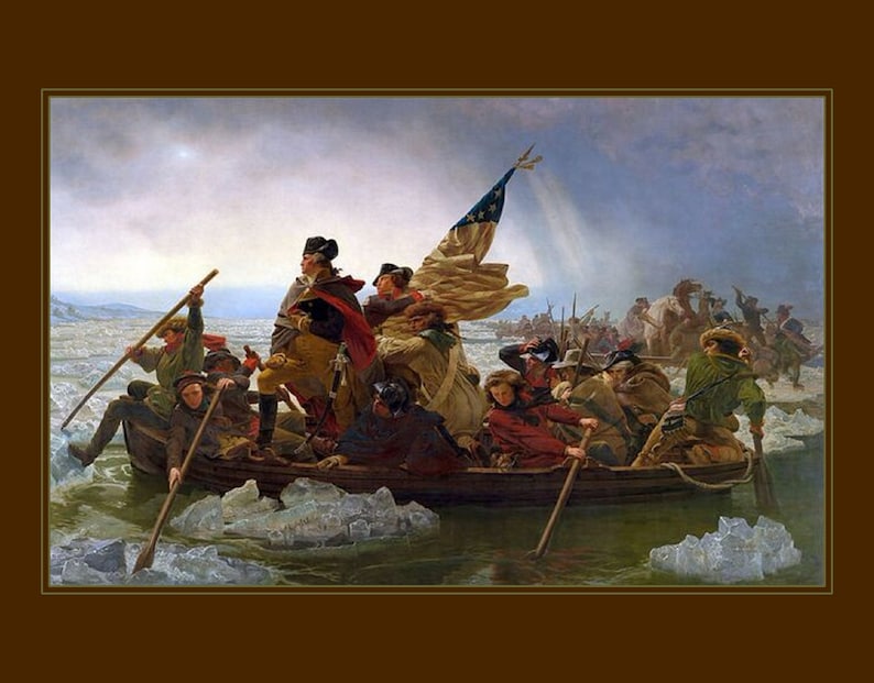Washington Crossing the Delaware by Emanuel Leutze, 1851, Revolutionary ...