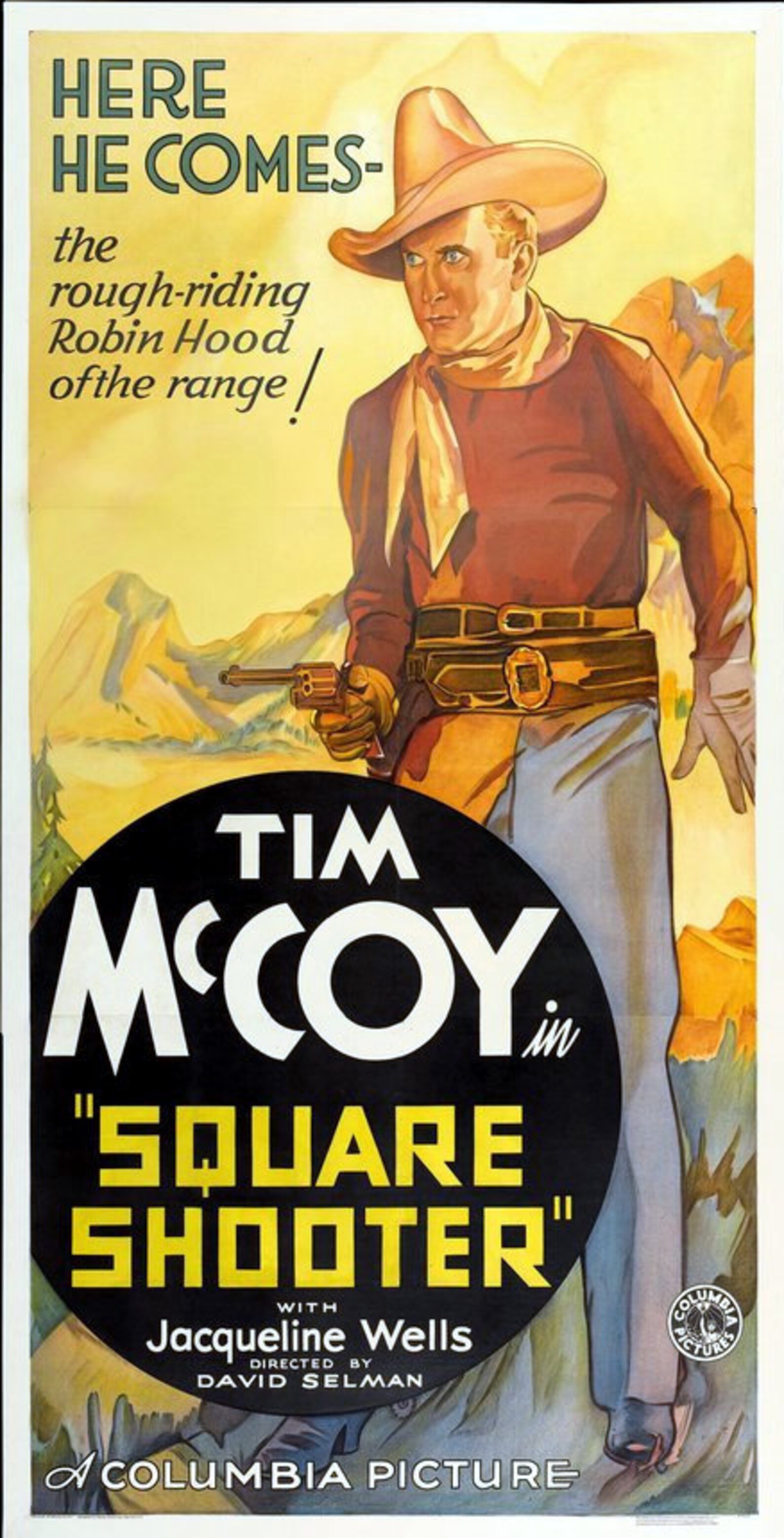 Cowboy Western Movie Poster 1930s Tim Mccoy Square Shooter - Etsy