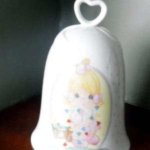 Enesco, Precious Moments Porcelain Bell. 1987. Christmas Wishes. I See ...
