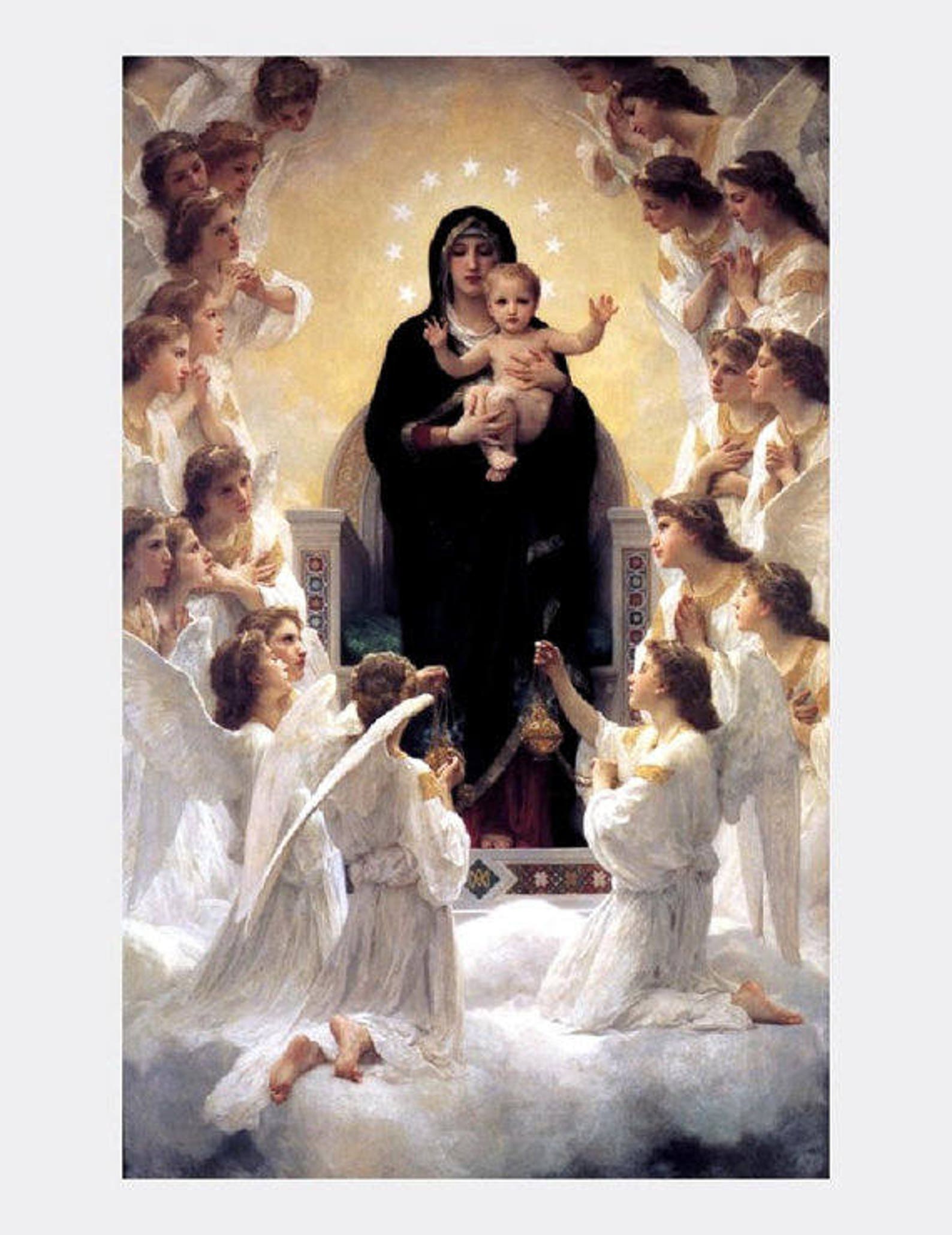 William Adolphe Bouguereau, the Virgin and Angels, Mary, Jesus ...