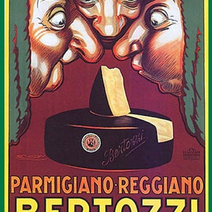 Bertozzi Parma Parmigiano Reggiano Cheese, Vintage Italian Cafe Decor ...