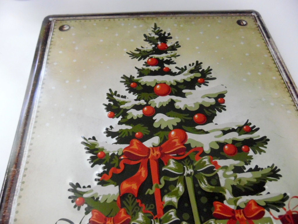 Best Christmas Wishes Christmas Tin Sign With Christmas - Etsy
