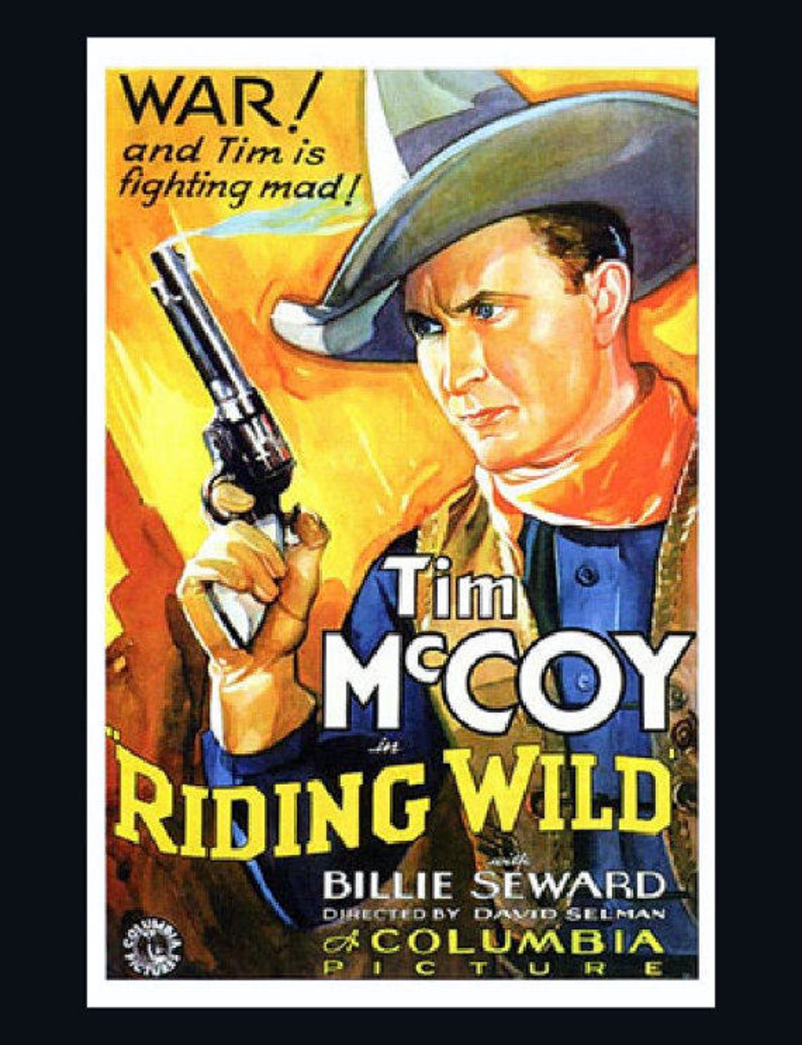 Tim Mc Coy Actor Riding Wild Movie Advertisement Western - Etsy