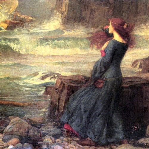 Miranda the Tempest Ship by John W Waterhouse Seascape Fine - Etsy