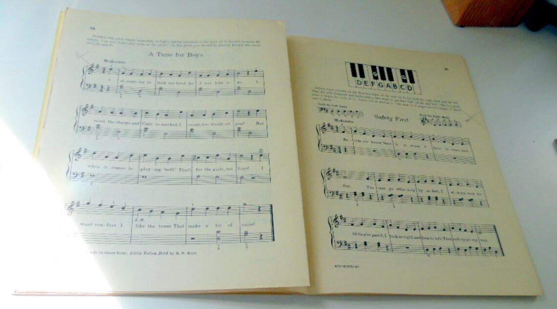 1949 Piano Music Book. Little Players Growing up by Robert - Etsy