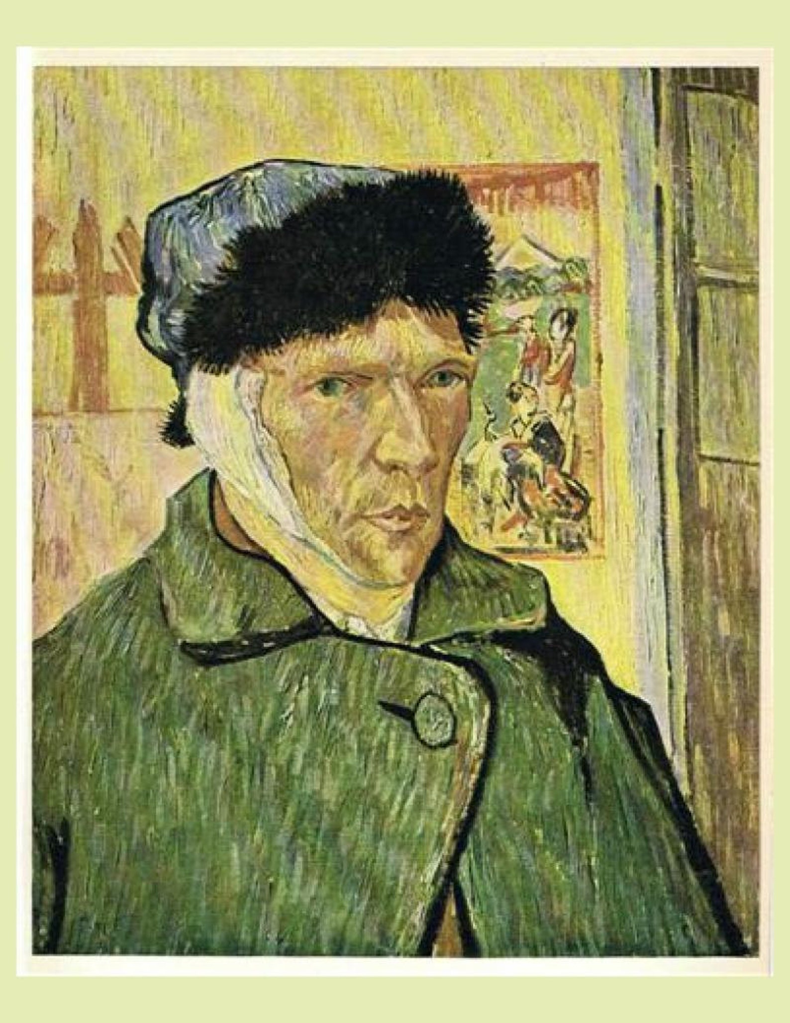 Vincent Van Gogh Self Portrait 1889 Bandaged Ear Antique | Etsy