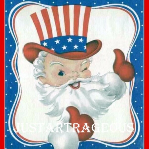 Uncle Sam Santa - Etsy