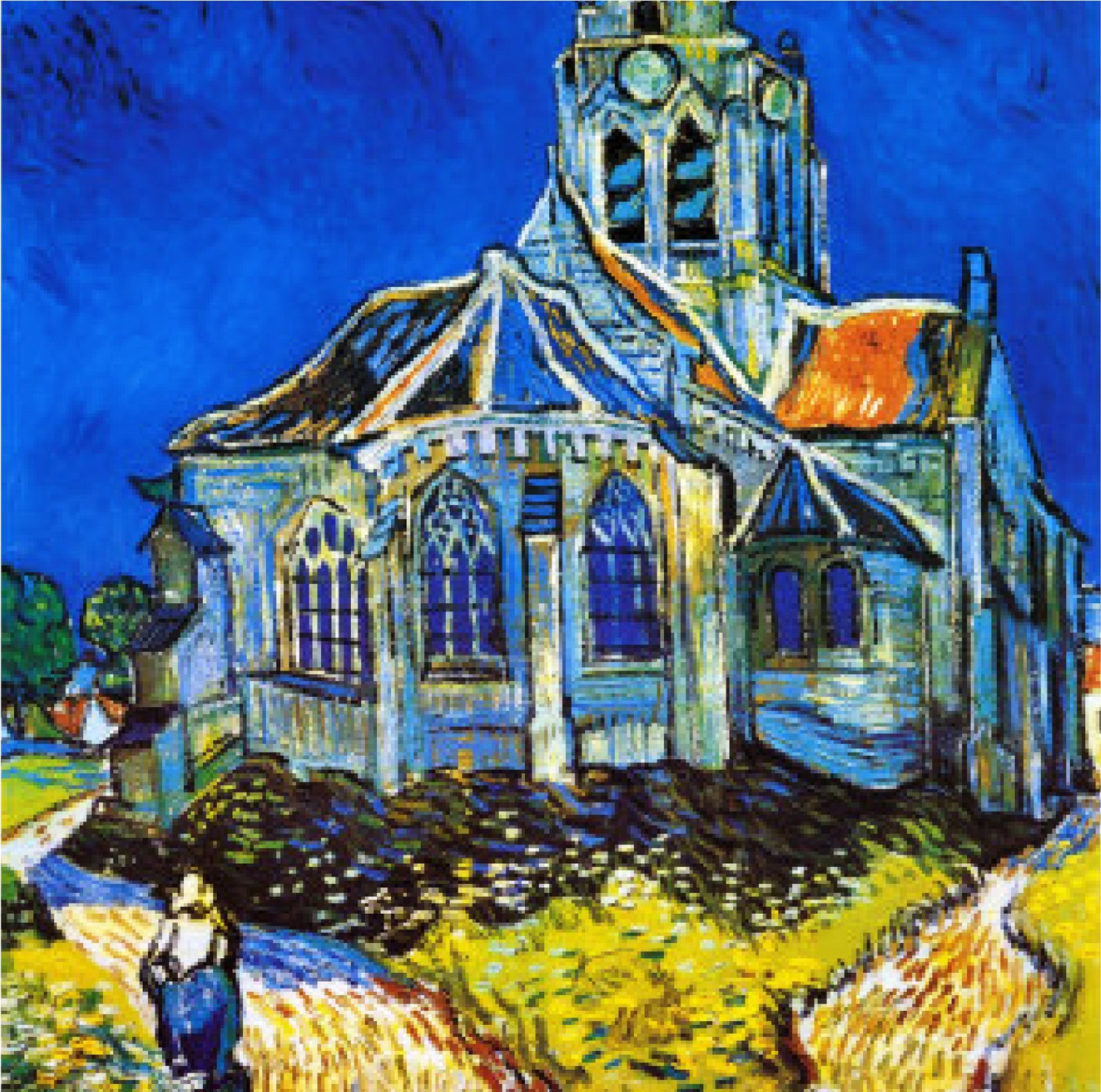 Vincent Van Gogh-the Church in Auvers-sur-oise Post - Etsy