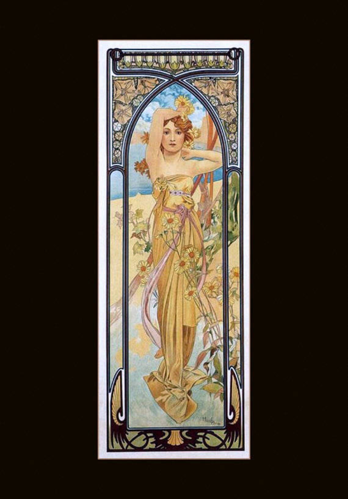 Alphonse Mucha Brightness of Day 1899 Flowers Plants | Etsy