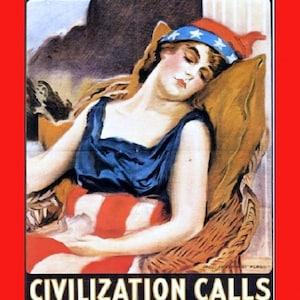 WWI, Wake up America!, Recruitment Advertisement, Military, Patriotic ...