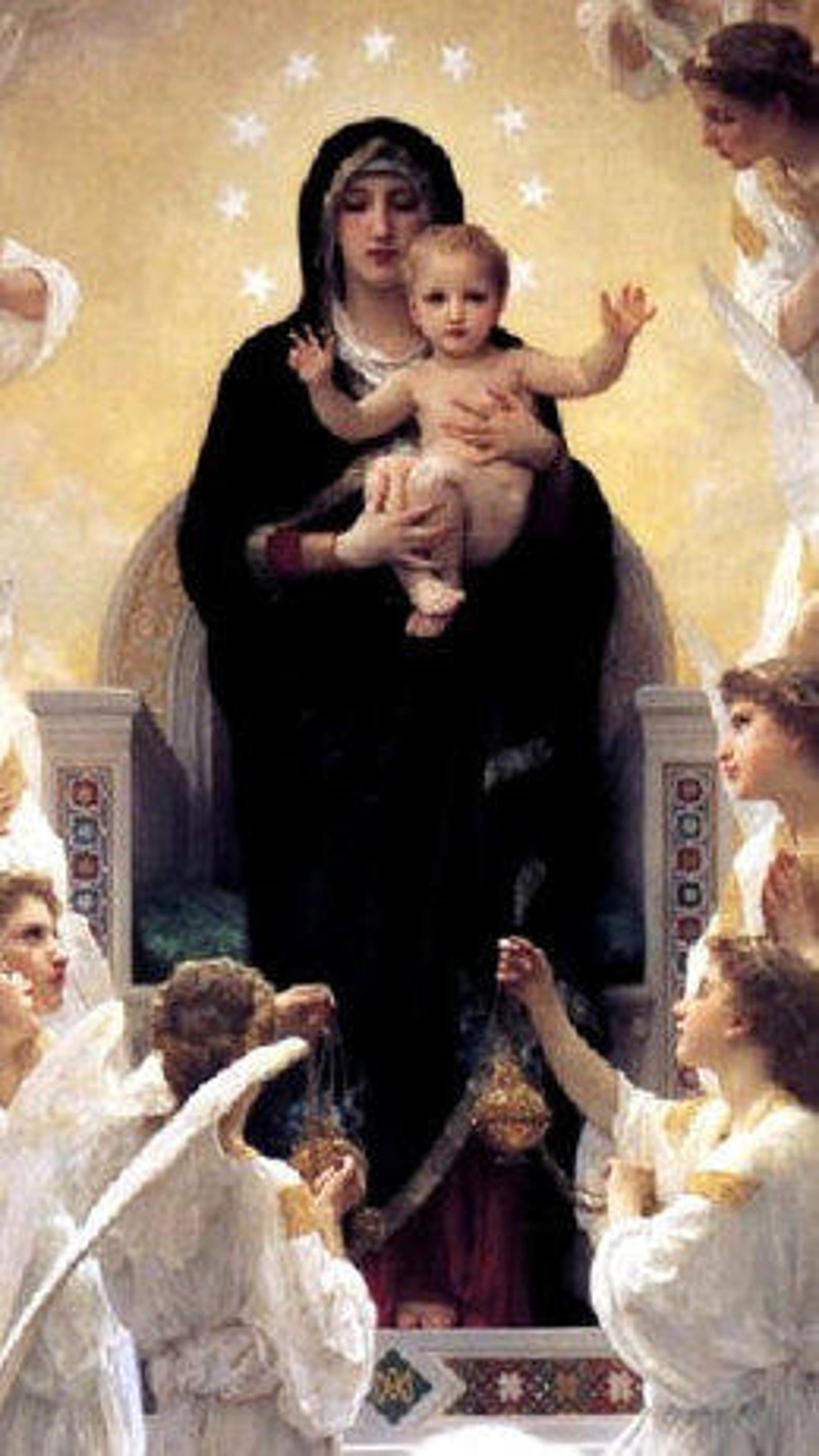 William Adolphe Bouguereau, the Virgin and Angels, Mary, Jesus ...