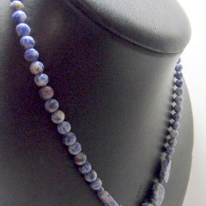 Periwinkle Blue, Mottled Beads Choker, With Angel Wings Pendant. 18 - Etsy