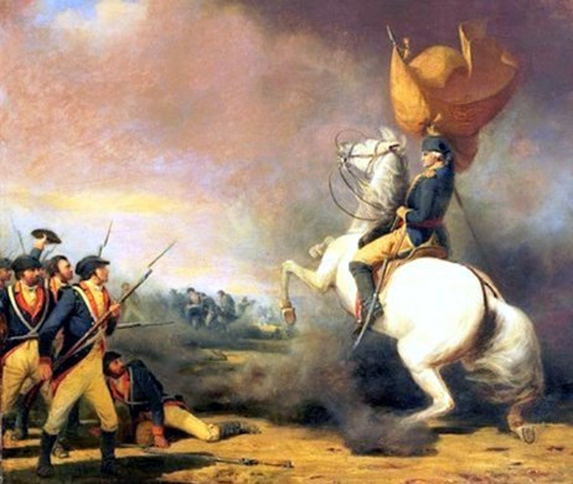 George Washington at Princeton M Ranney Canvas Print 11x14 | Etsy