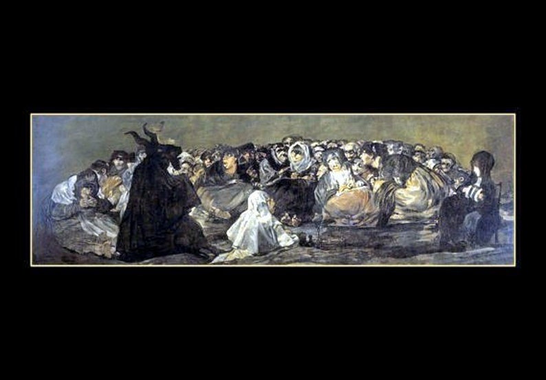 Francisco De Goya Witches Sabbath 1821-3 Lucientes Devil - Etsy