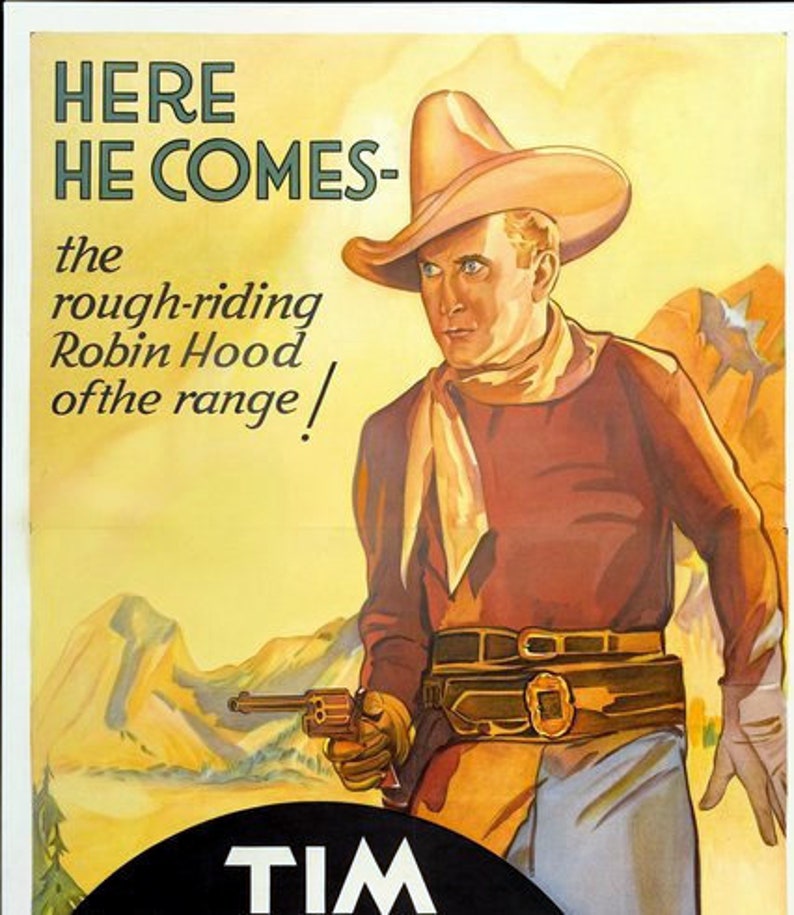 Cowboy Western Movie Poster 1930s Tim Mccoy Square Shooter - Etsy