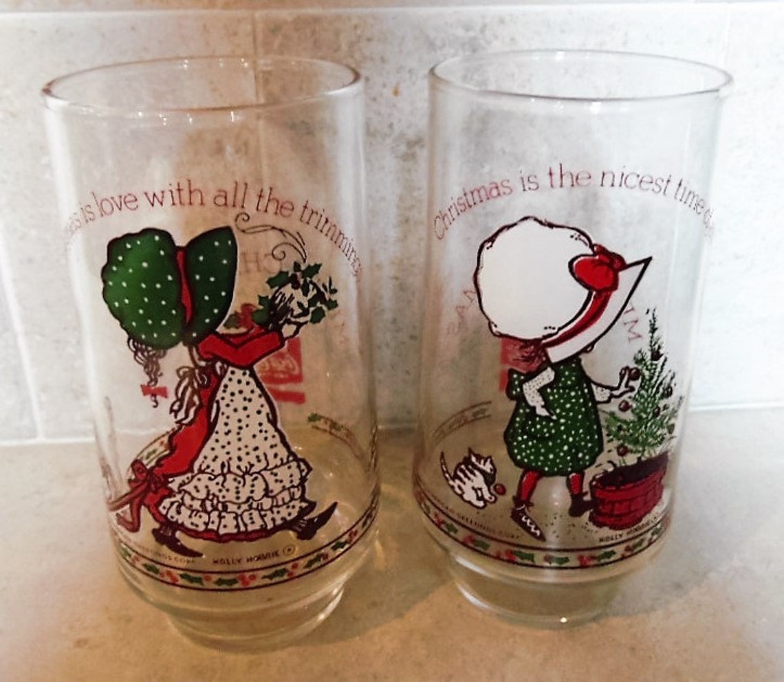 Pair Of 1970s Hollie Hobbie Christmas Coke Coca Cola Etsy