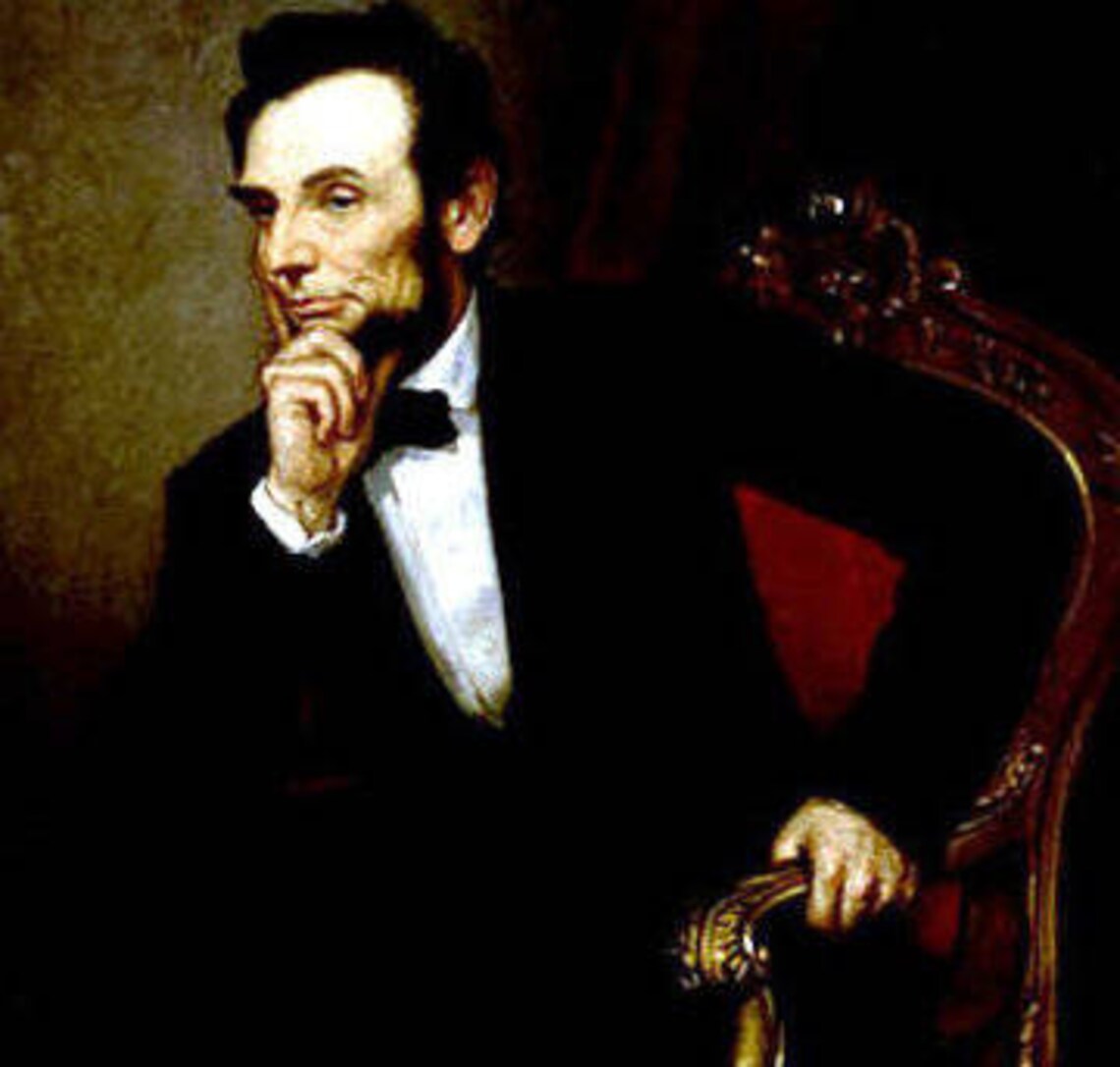 Portrait of Abe Lincoln President by Healy 1869 US | Etsy