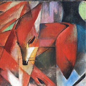 Franz Marc, the Foxes, 1911. Fantasy, Abstract, Animals,woodland ...