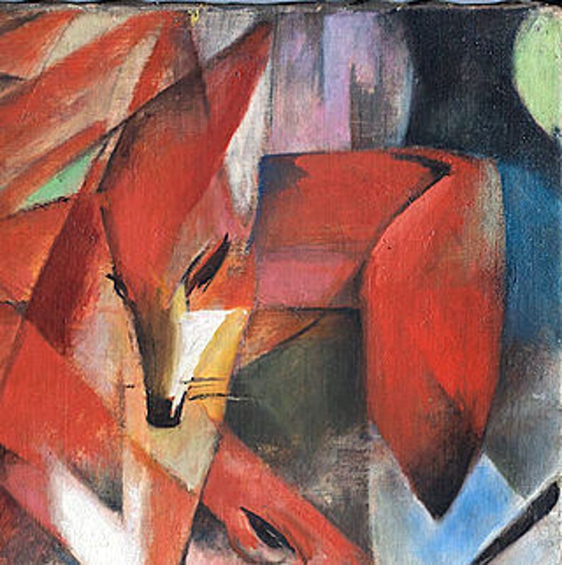 Franz Marc The Foxes 1911. Fantasy abstract | Etsy