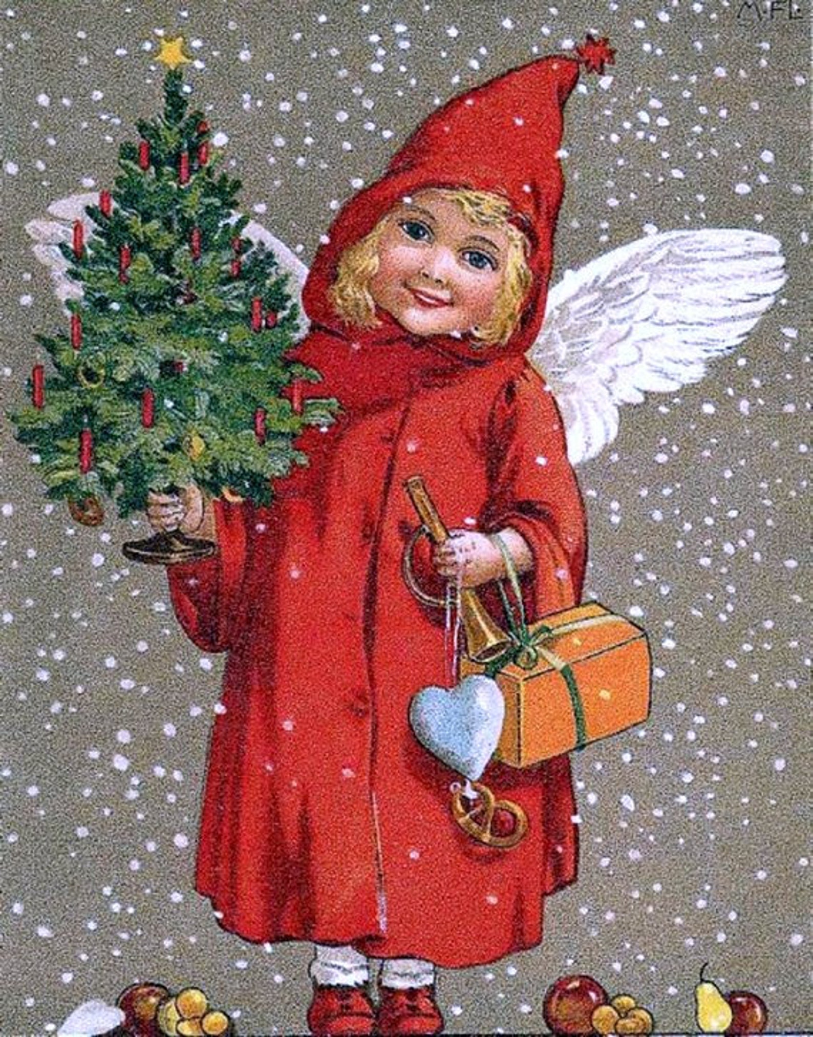 Christmas Angel Canvas Art Print Christmas Wall Art Holiday - Etsy