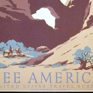 See America, WPA About 1941, Travel Poster, Tourism, US Travel Bureau ...