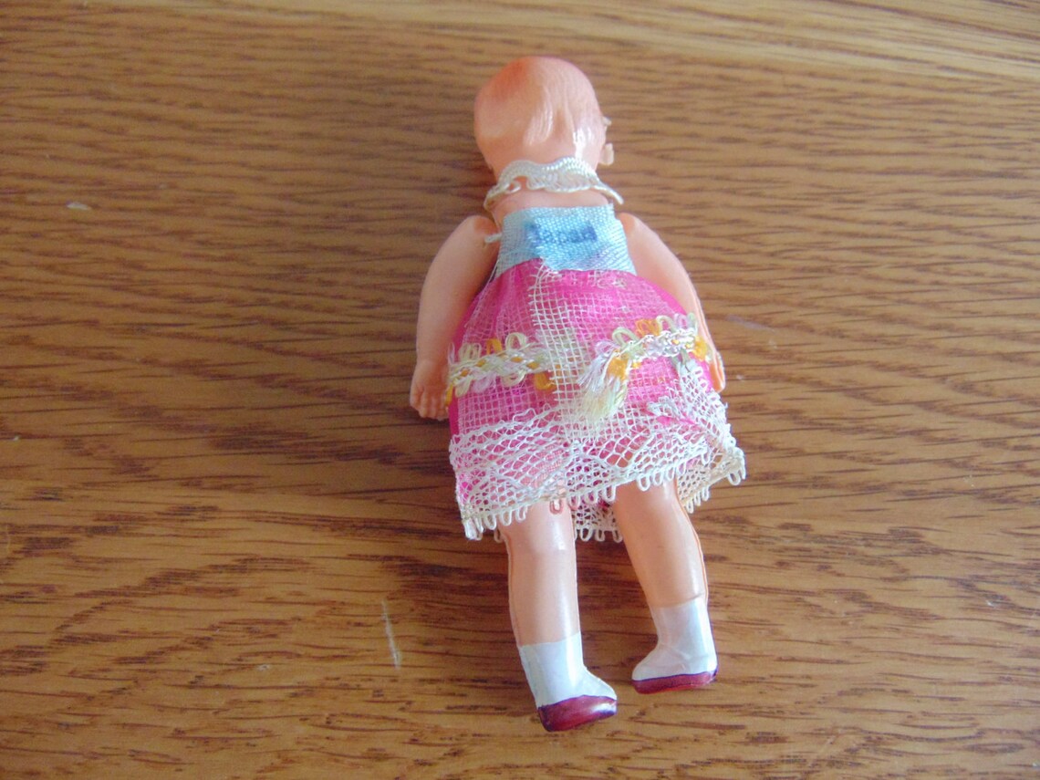 Small Vintage Plastic GIRL Doll for Dollhouse. Molded - Etsy