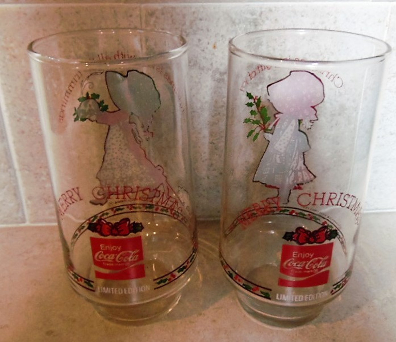 Pair Of 1970s Hollie Hobbie Christmas Coke Coca Cola Etsy
