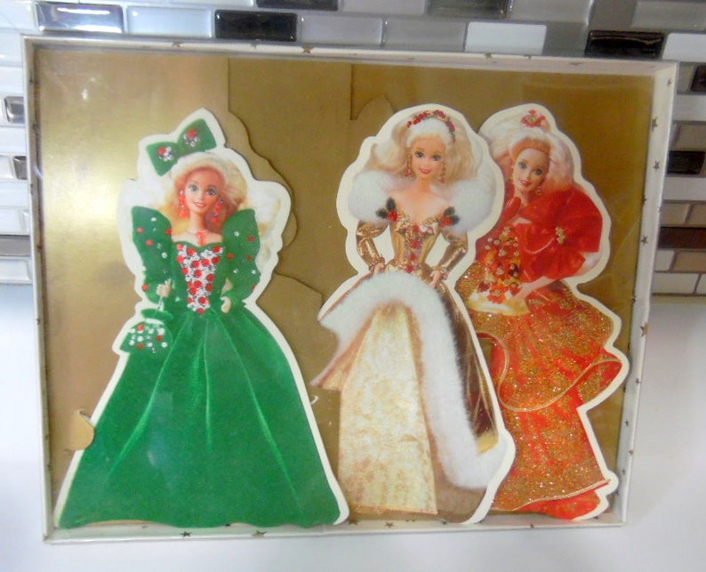 Set of 3 Holiday Barbie Hallmark Greeting Cards MIB. 1995 No - Etsy