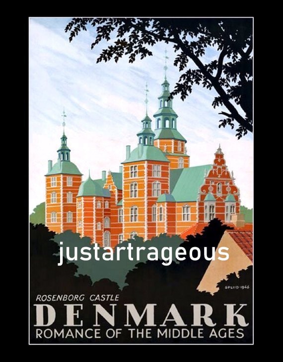Denmark Romance of Middle Ages Rosenborg Castle Vintage | Etsy