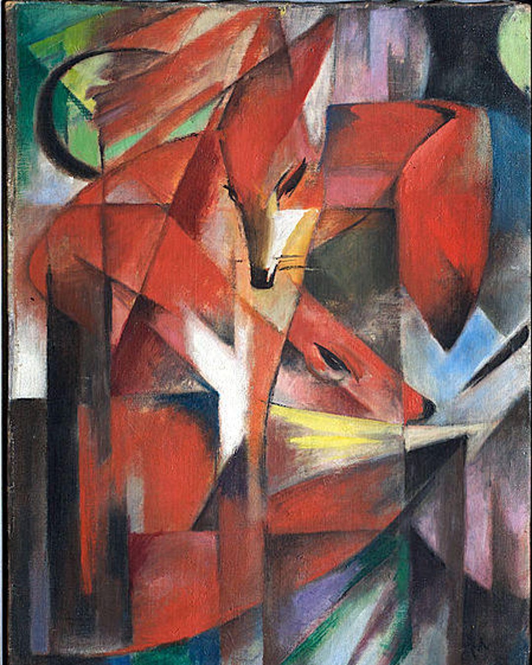 Franz Marc, the Foxes, 1911. Fantasy, Abstract, Animals,woodland ...
