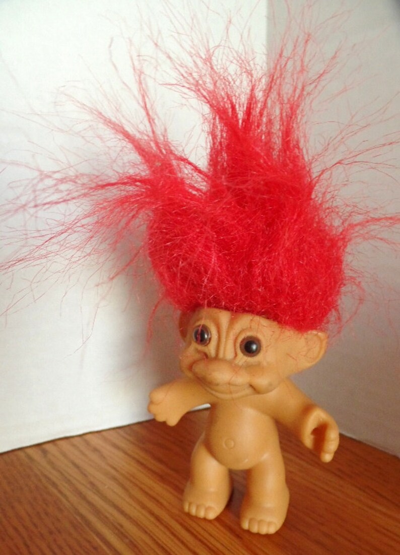 3 small trolls from the 80s and 90s. The 2 larger ones are | Etsy