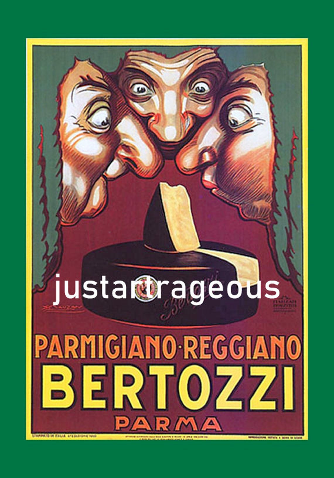 Bertozzi Parma Parmigiano Reggiano Cheese vintage Italian | Etsy