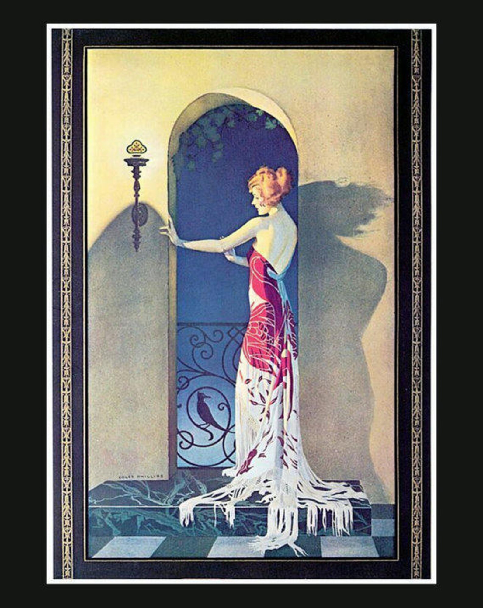 Women Art Deco in Lamplight Art Noveau Fashion Elegant - Etsy