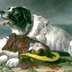 Sir Henry Edwin, Landseer Saved, 1856, Seascape, Child, Dogs in Art ...