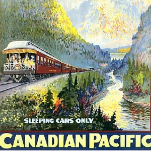 Vintage Travel Poster, Canadian Pacific Railways, Transportation ...