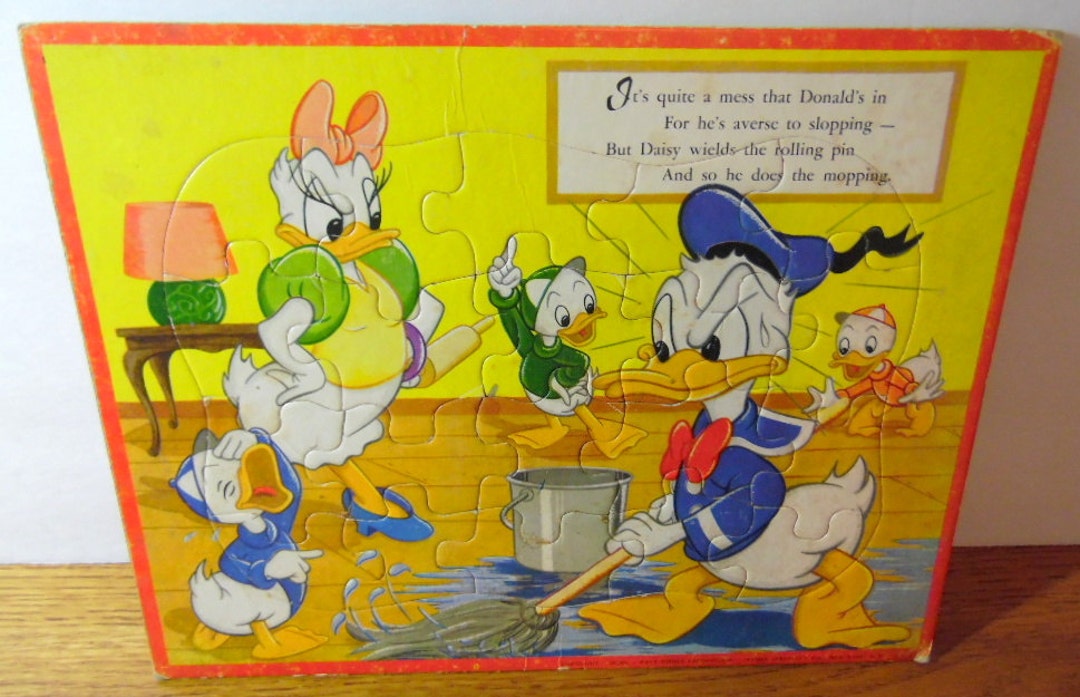Donald Duck and Family Frame Tray Puzzle. It is Made by Jaymar ...