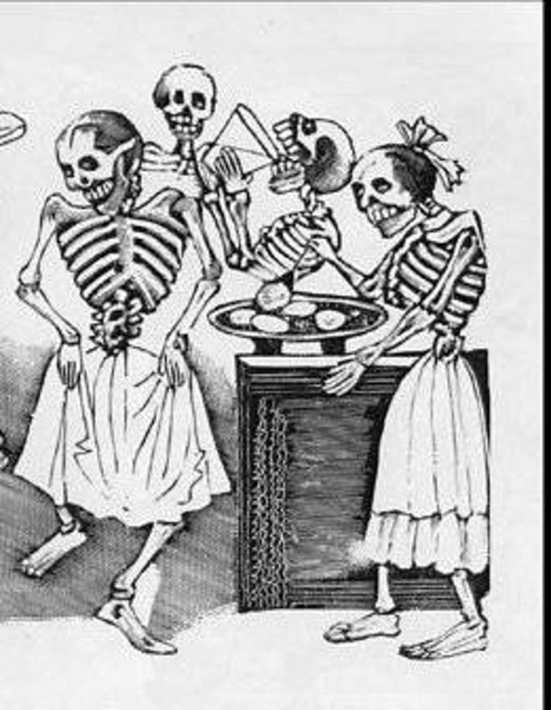 FANDANGO by Posada Dia Muertos Skeleton Late 1800s Day of | Etsy