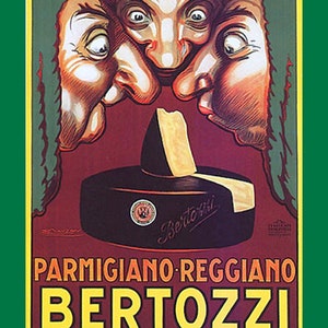 Bertozzi Parma Parmigiano Reggiano Cheese, Vintage Italian Cafe Decor ...