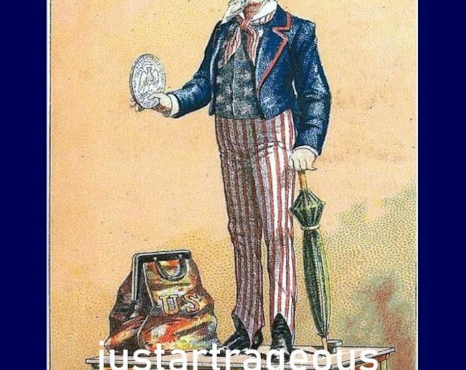 Uncle Sam Bank Advertisement US Government Liberty Old Cast - Etsy