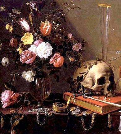 Adriaen Van Utrecht, Vanitas: Still Life With Bouquet and Skull, C ...